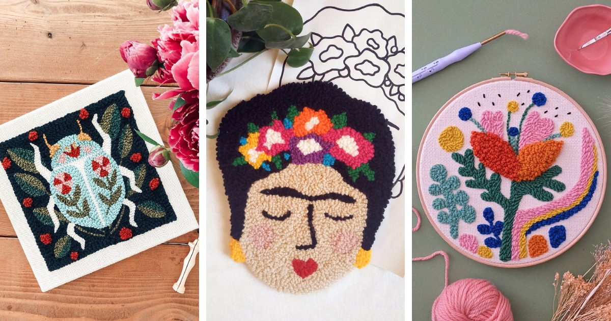 10 Punch Needle Embroidery Kits and Patterns To Try | My Modern Met