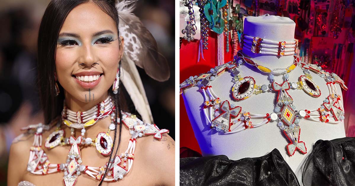 Indigenous Model Wears Accessories Celebrating Native Community to the ...