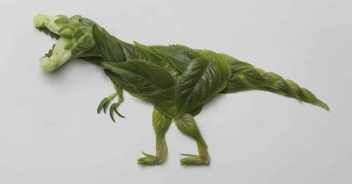 Artist Transformed Foraged Flora Into Ferocious Dinosaur Portraits | My ...