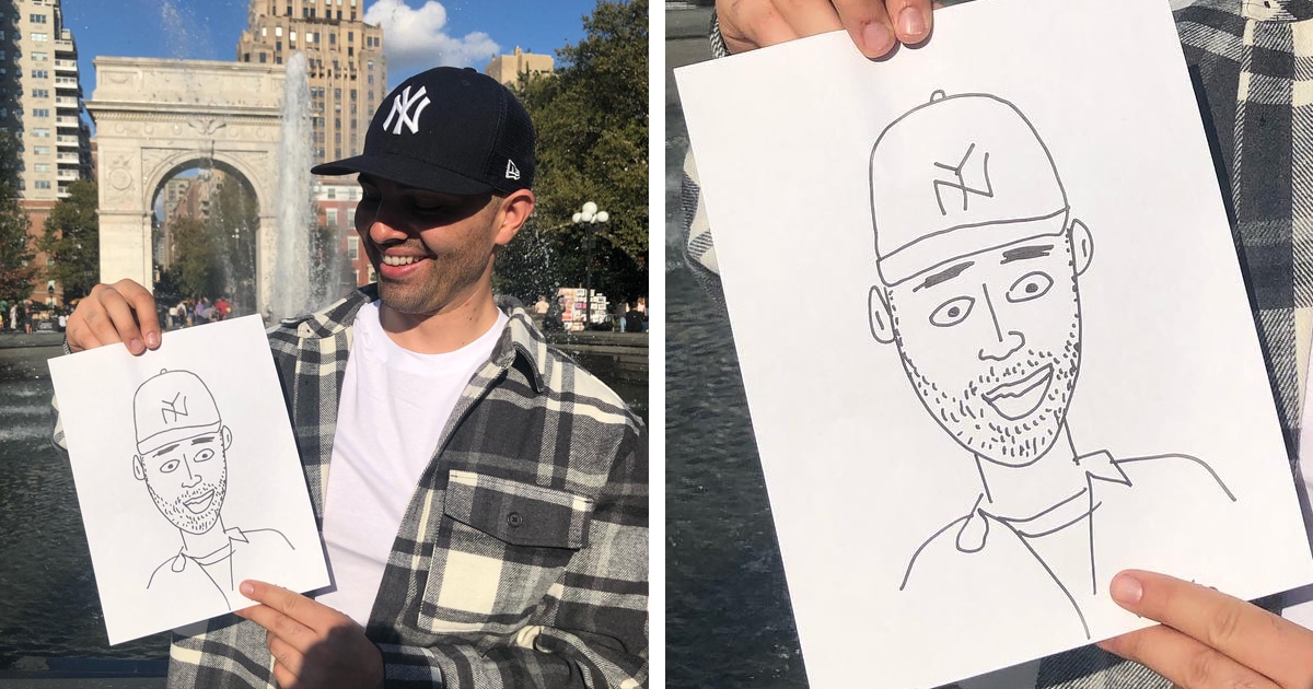 Funny Artist Draws “Really Bad Portraits” of Strangers on the Street of ...