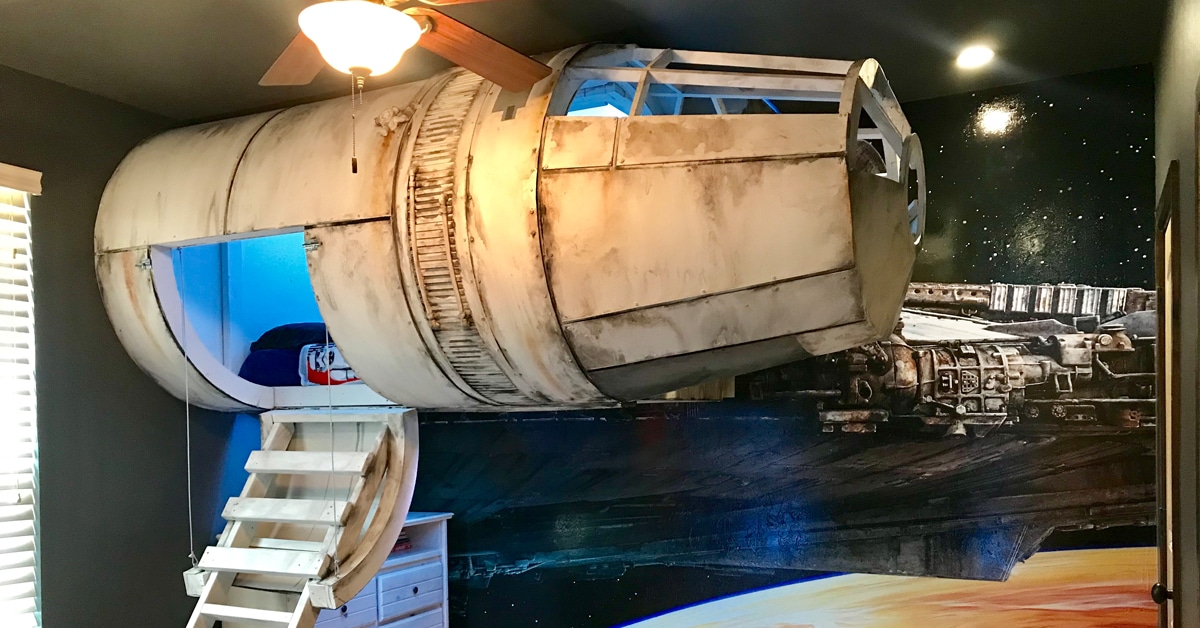 Parents Build an Elaborate Star Wars Bed to Get Their Son to Sleep in ...