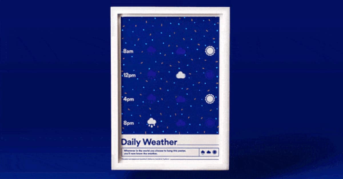 Ingenious Weather Poster Uses “Smart Ink” to Give Real-Time Weather ...