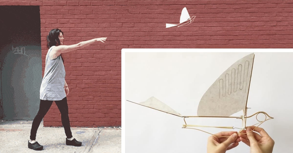 Elegant Wind-Up Bird Toy Designed to Actually Fly When You Throw It ...