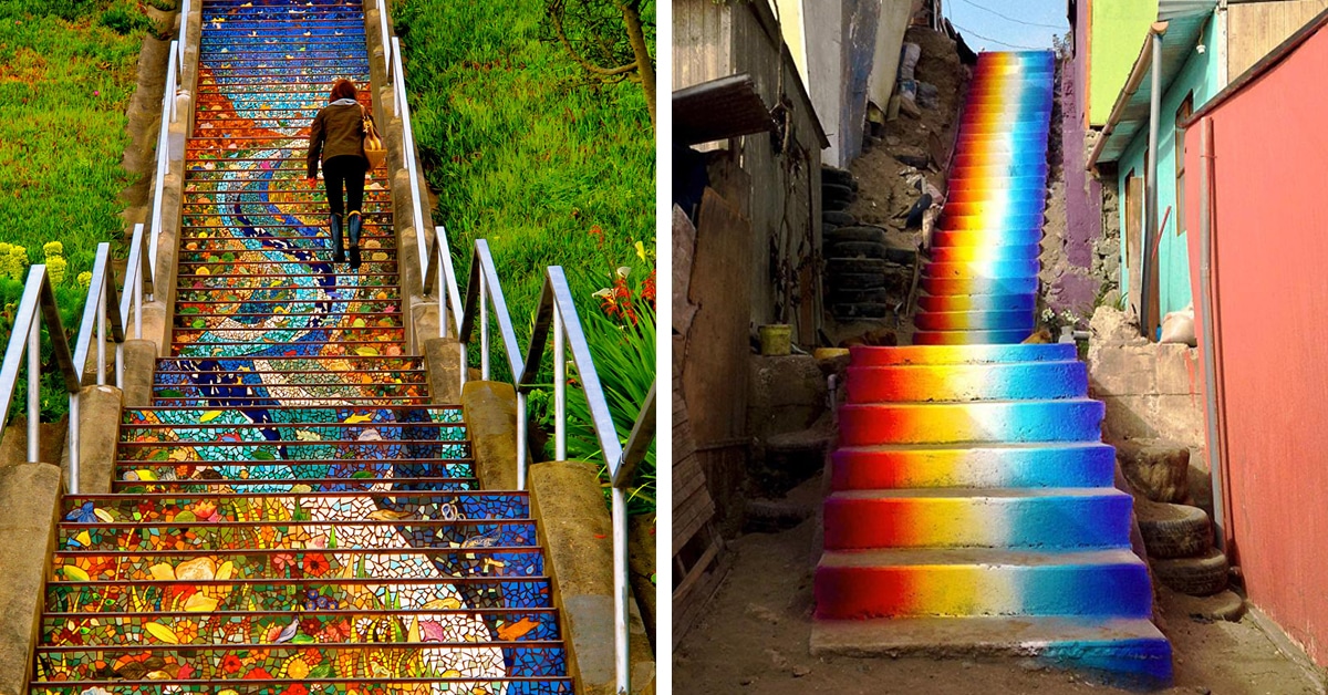 19 Stunning Staircases Transformed by Artists Around the World | My ...